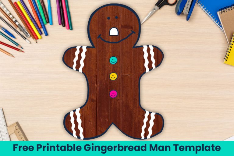 Free Printable Gingerbread Man Template - The Study Kits