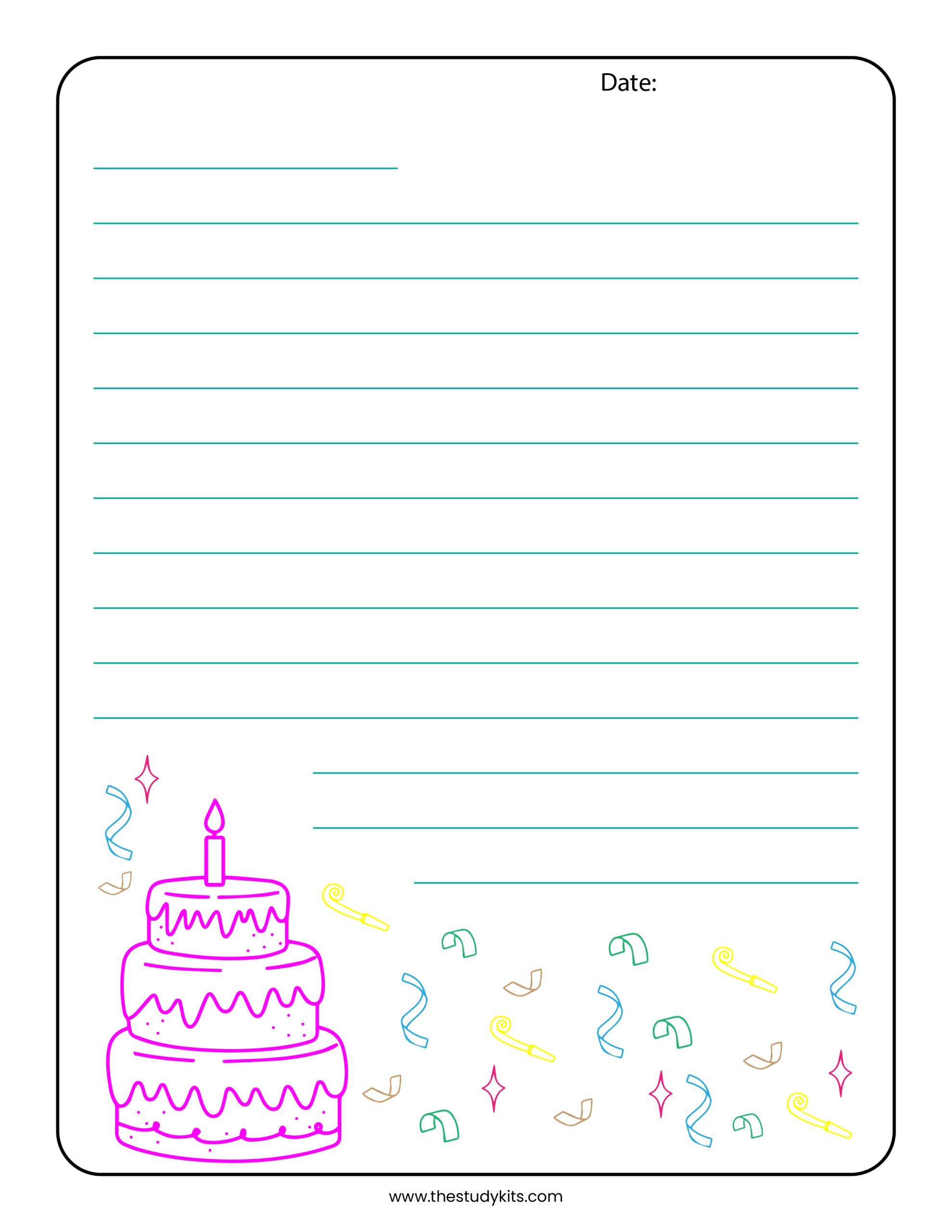 Free Printable Happy Birthday Letter Template - The Study Kits
