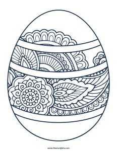 Free Printable Easter Eggs Coloring Pages (PDFs) - The Study Kits