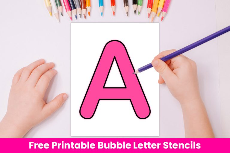 Free Printable Bubble Letter Stencils - The Study Kits