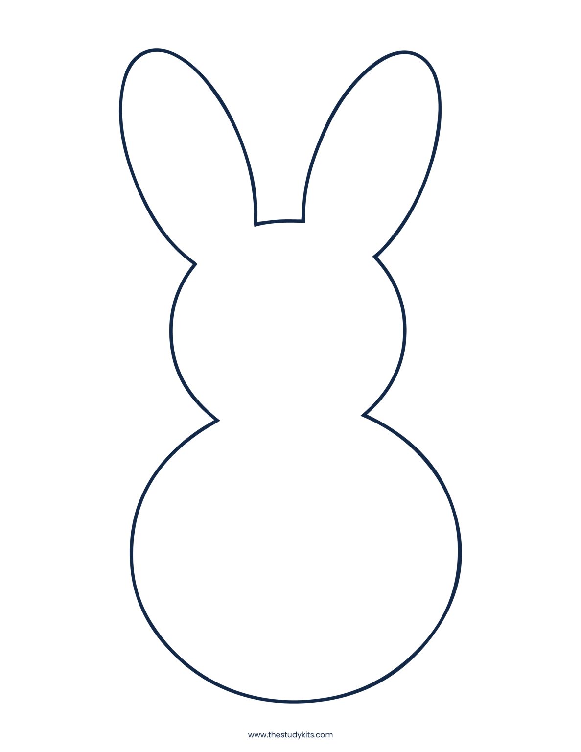 Free Printable Easter Bunny Template (Download PDF) - The Study Kits