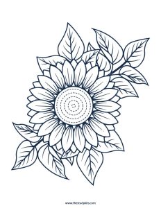 Printable Cut Out Sunflower Template PDF - The Study Kits