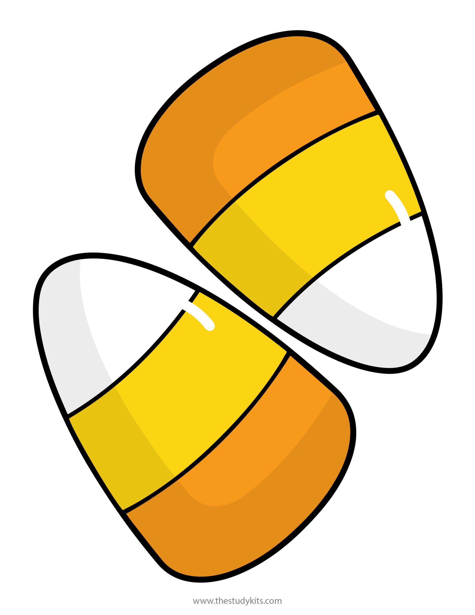 Free Printable Candy Corn Coloring Page - The Study Kits