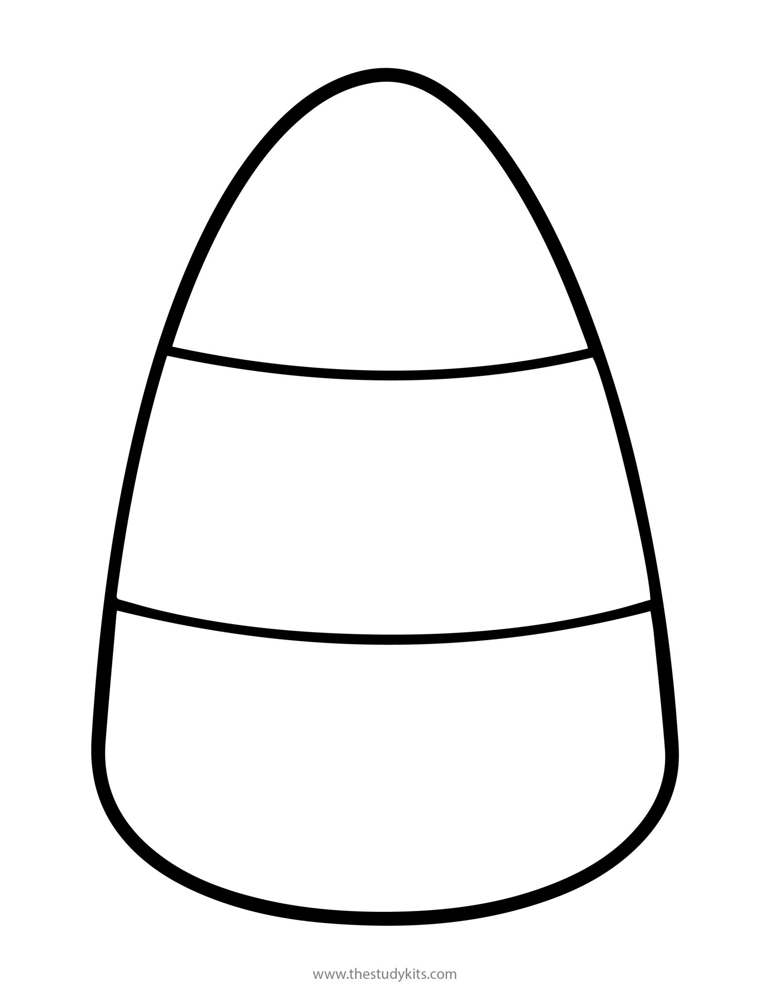 Free Printable Candy Corn Coloring Page - The Study Kits