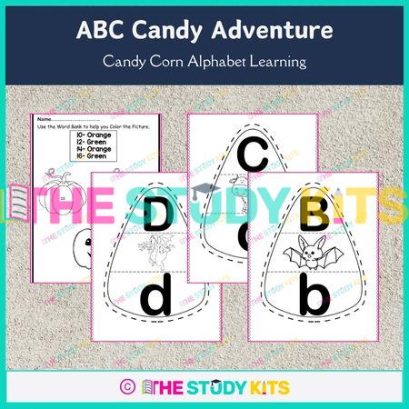 ABC Candy Adventure- Candy Corn Alphabet Learning - The Study Kits