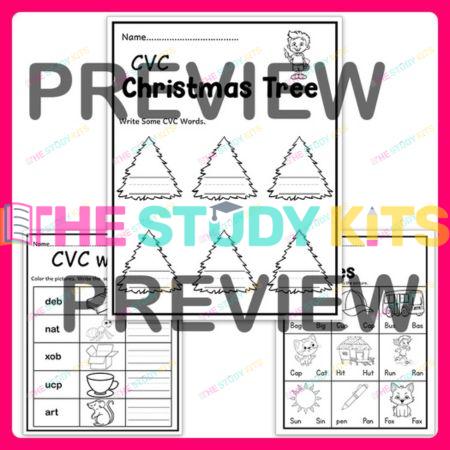 Christmas CVC Worksheets- Fun Phonics Practice for Kids - The Study Kits