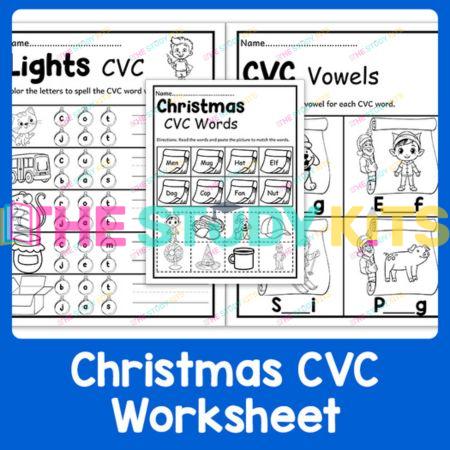 Christmas CVC Worksheets- Fun Phonics Practice for Kids - The Study Kits