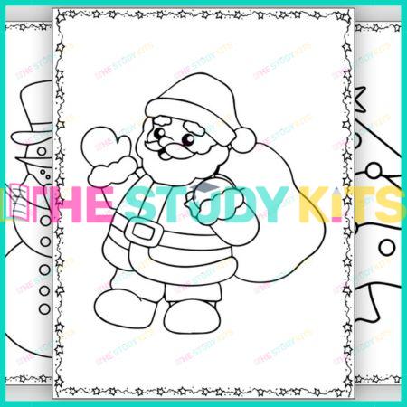Christmas Coloring Pages for Kindergarten Kids - The Study Kits