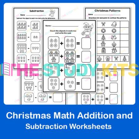 Christmas Math Activities- Addition and Subtraction Worksheets for Kids ...