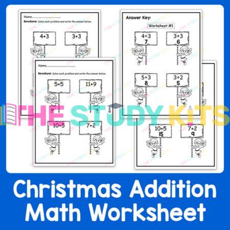 Christmas Santa and Elf- Math Addition Activity - The Study Kits