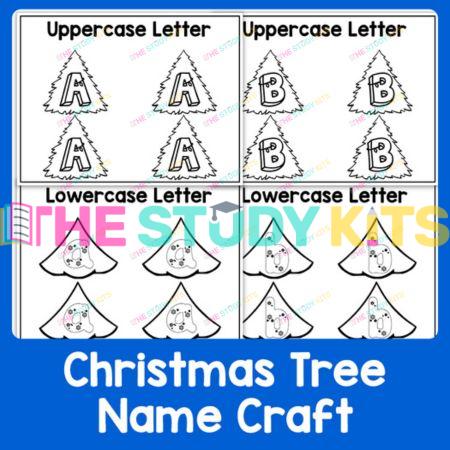 Crafty Christmas Trees- A Name-Spelling Worksheet - The Study Kits