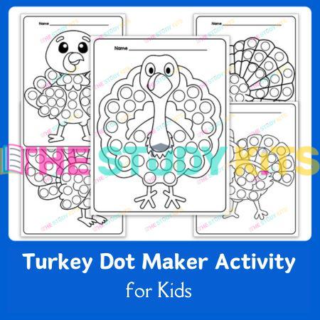 Turkey Dot Marker Bingo Dauber Fine Motor Skill Mastery - The Study Kits