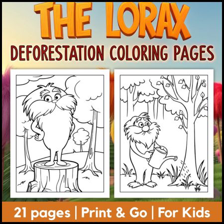 The Lorax Deforestation Coloring Page for Kids - The Lorax Tree ...